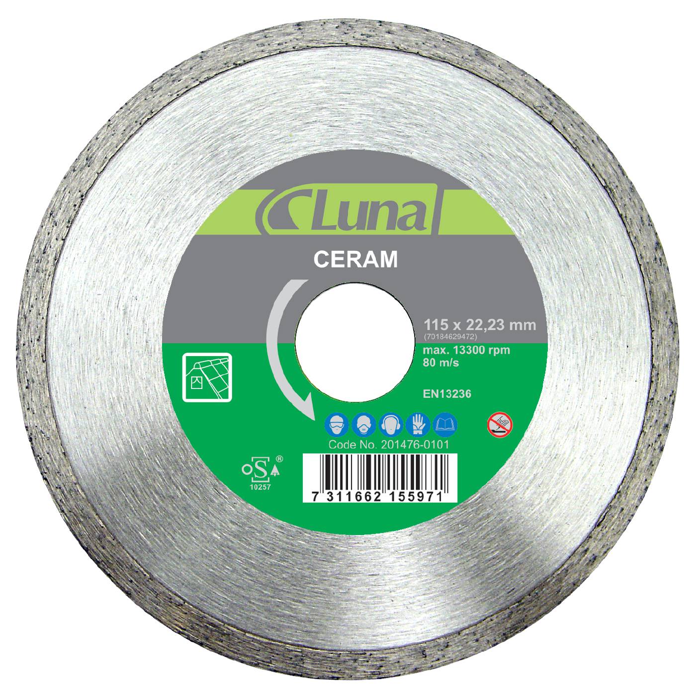 DIAMOND CUT 115X5X1,8X22 CER - Luna tools